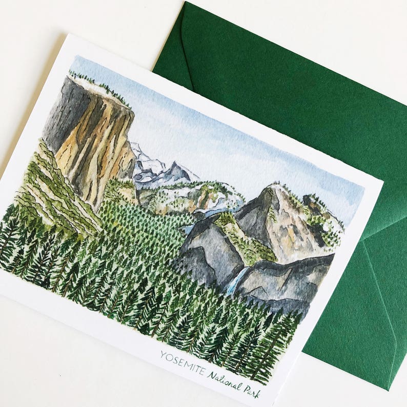 Yosemite Greeting Card - Etsy