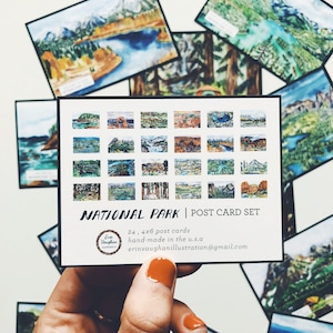 National Parks Post Card Pack - Etsy