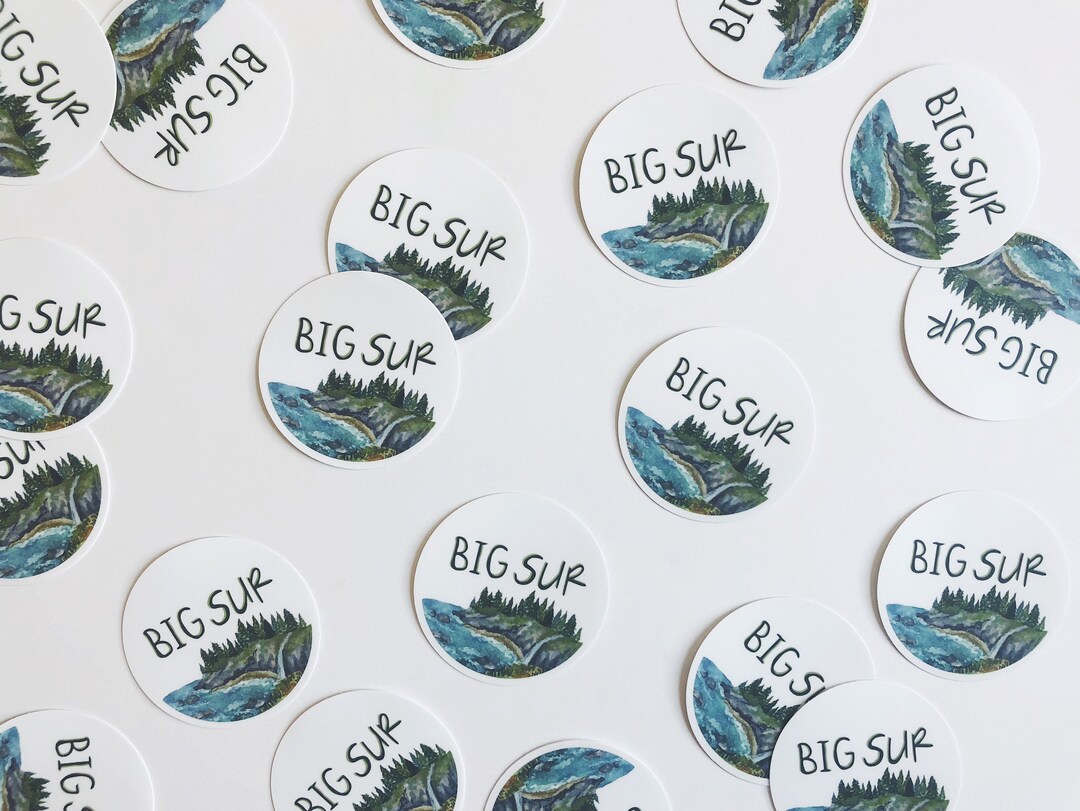 Big Sur Circle Sticker - Etsy