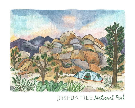 Joshua Tree Art Print | Etsy