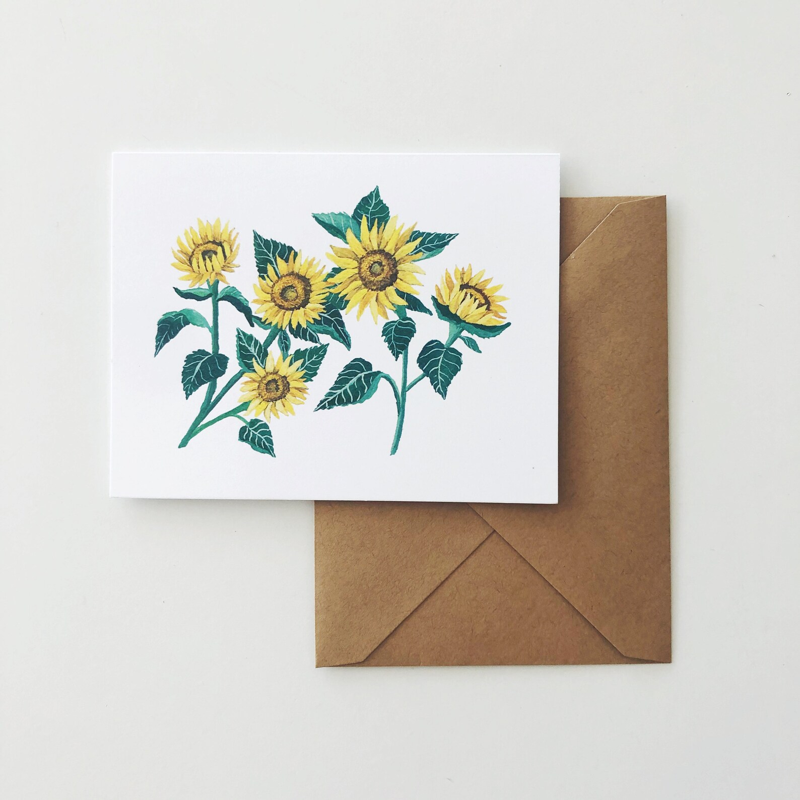 Sunflower Greeting Card - Etsy