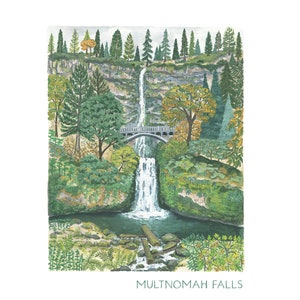 Multnomah Falls Art Print - Etsy