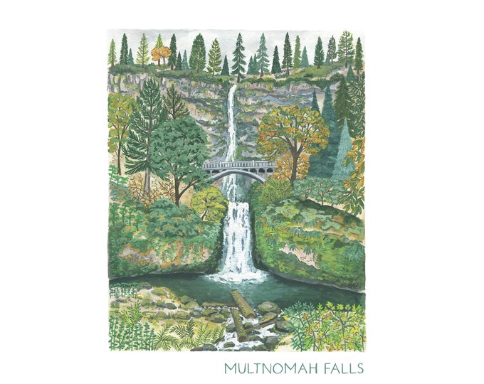 Multnomah Falls Art Print - Etsy