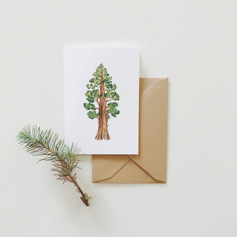 Mini Tree Cards pack of 4 or Singles - Etsy