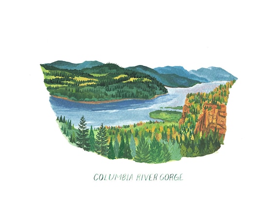 Columbia River Gorge 8x10 Print | Etsy