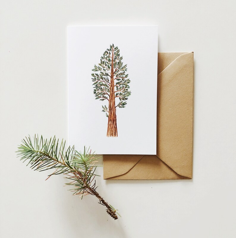 Mini Tree Cards pack of 4 or Singles - Etsy