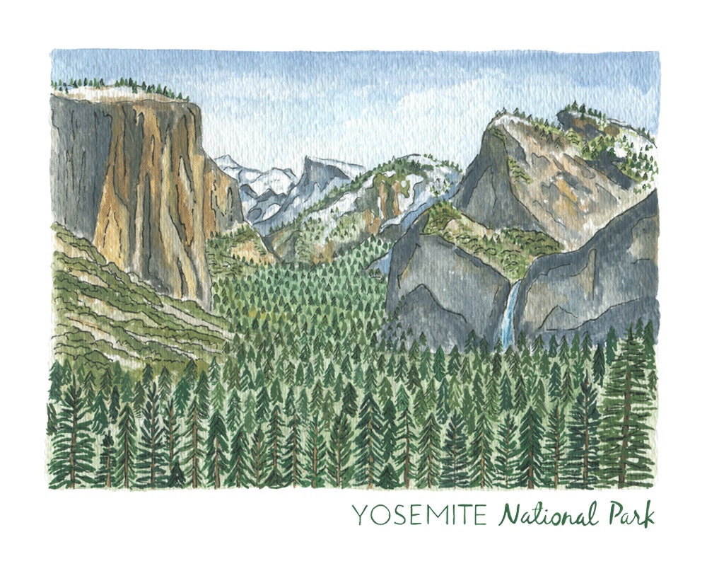 Yosemite National Park Print #1 - Etsy