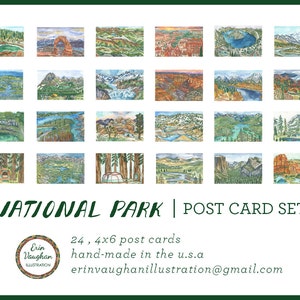 National Parks Post Card Pack - Etsy