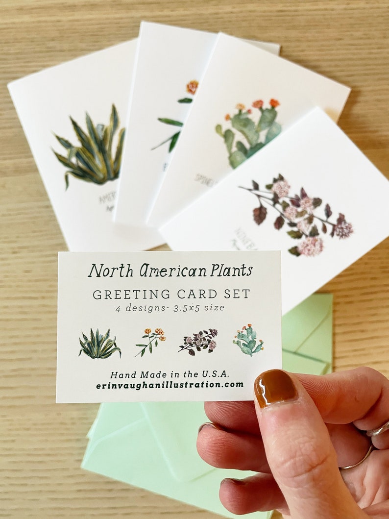 North American Plant Cards pack of 4 or Single - Etsy