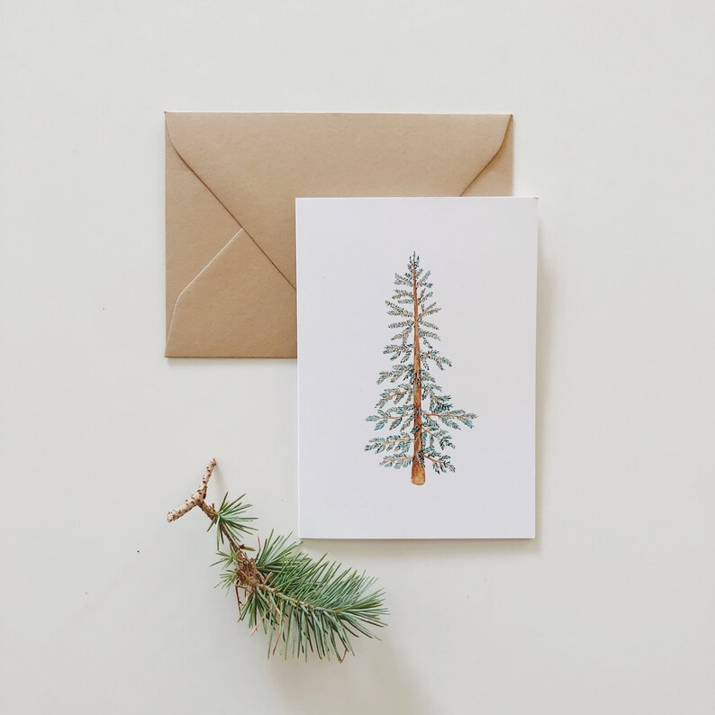 Mini Tree Cards pack of 4 or Singles - Etsy