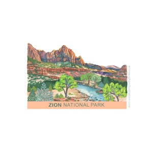 Zion National Park Sticker - Etsy