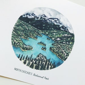 North Cascades National Park 8x10 Circle Print - Etsy