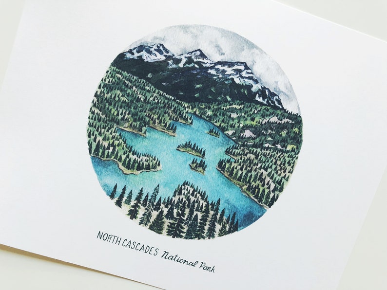 North Cascades National Park 8x10 Circle Print - Etsy