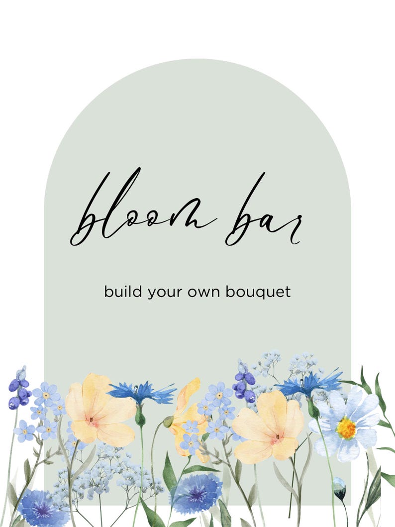 Baby in Bloom BOY Baby Shower Signage - Editable - Etsy