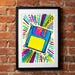 Retro Floppy Disk Art Print | 90s Computer Wall Art | Memphis Style ...
