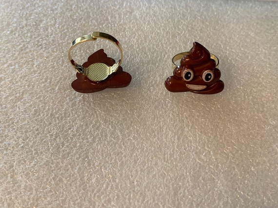 Poop Emoji Adjustable Ring | Etsy