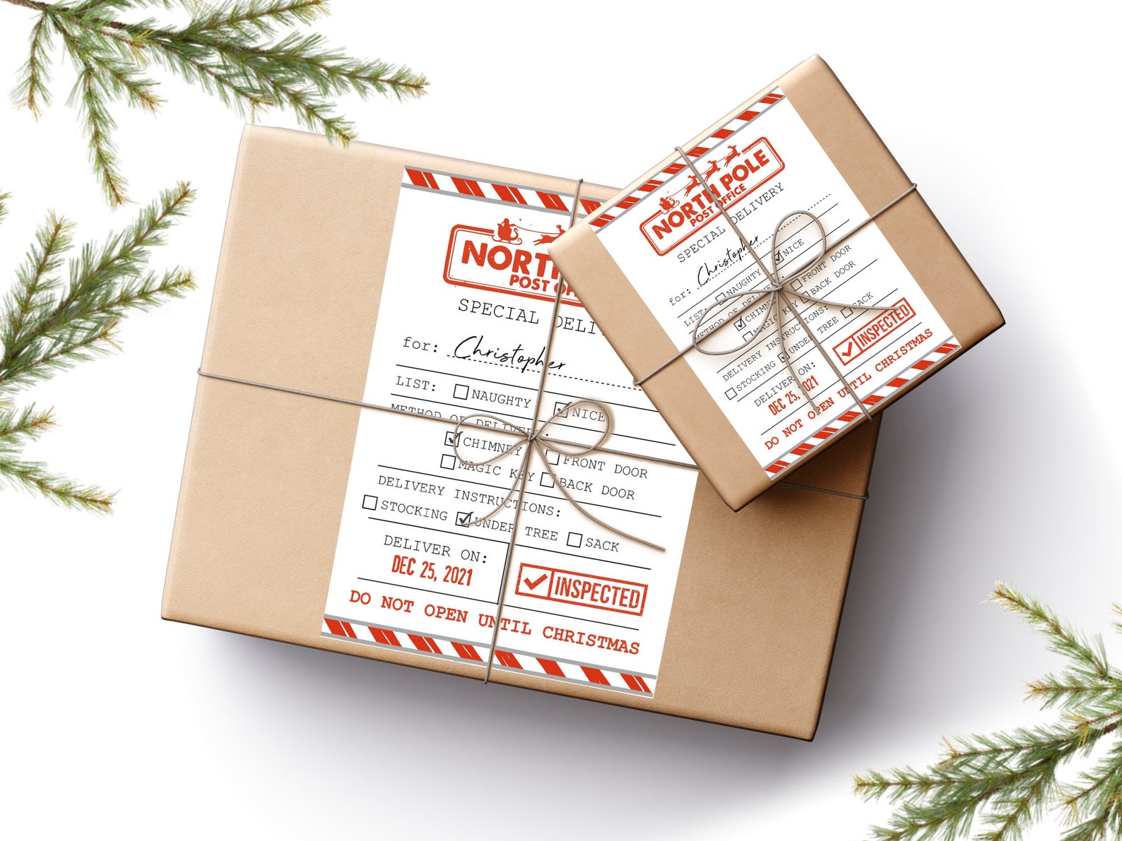 Printable North Pole Shipping Labels Printable Christmas | Etsy