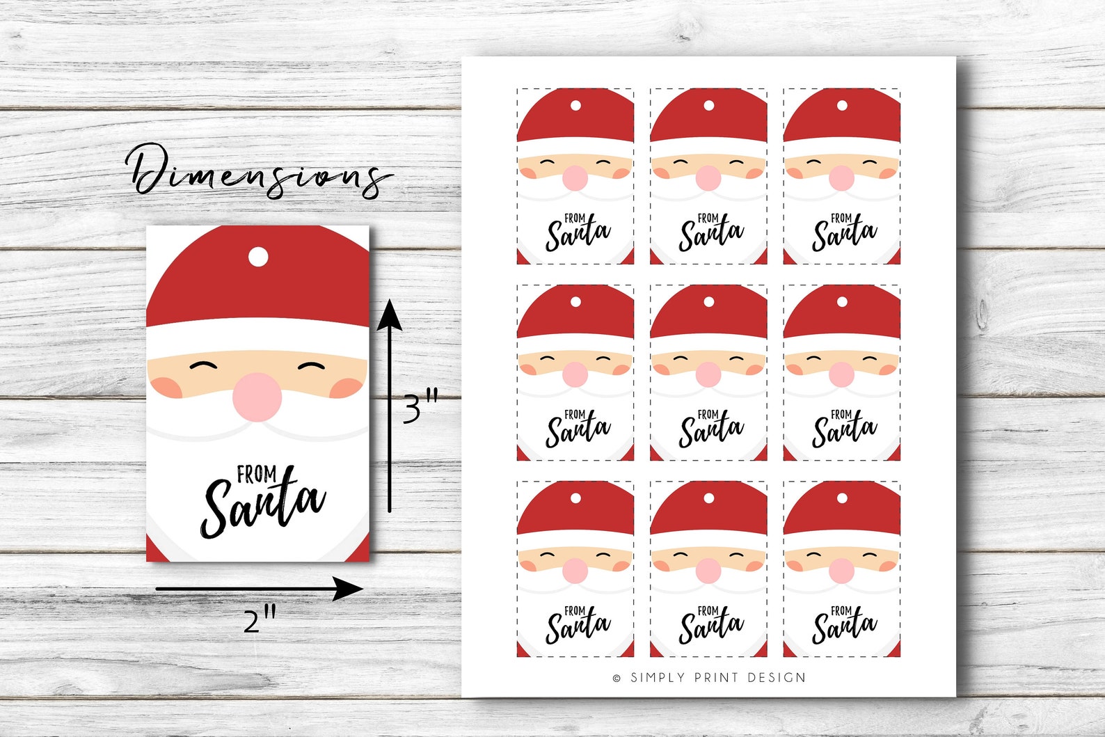 Printable From Santa Christmas Gift Tags Printable Christmas | Etsy
