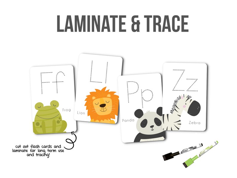 Printable Alphabet Flashcards - Animal Alphabet, Printable Alphabet ...