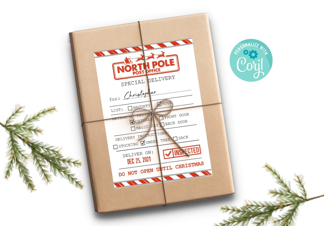 Printable North Pole Shipping Labels - Printable Christmas Package ...
