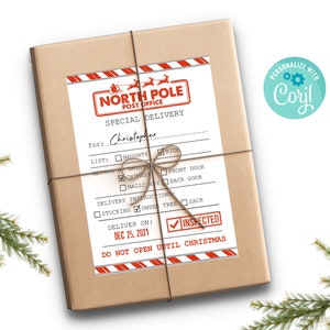 Printable North Pole Shipping Labels - Printable Christmas Package ...