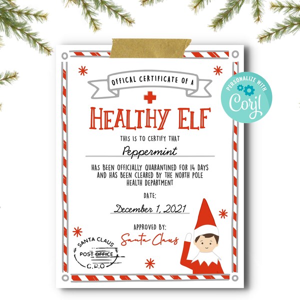 Quarantine Certificate - Etsy