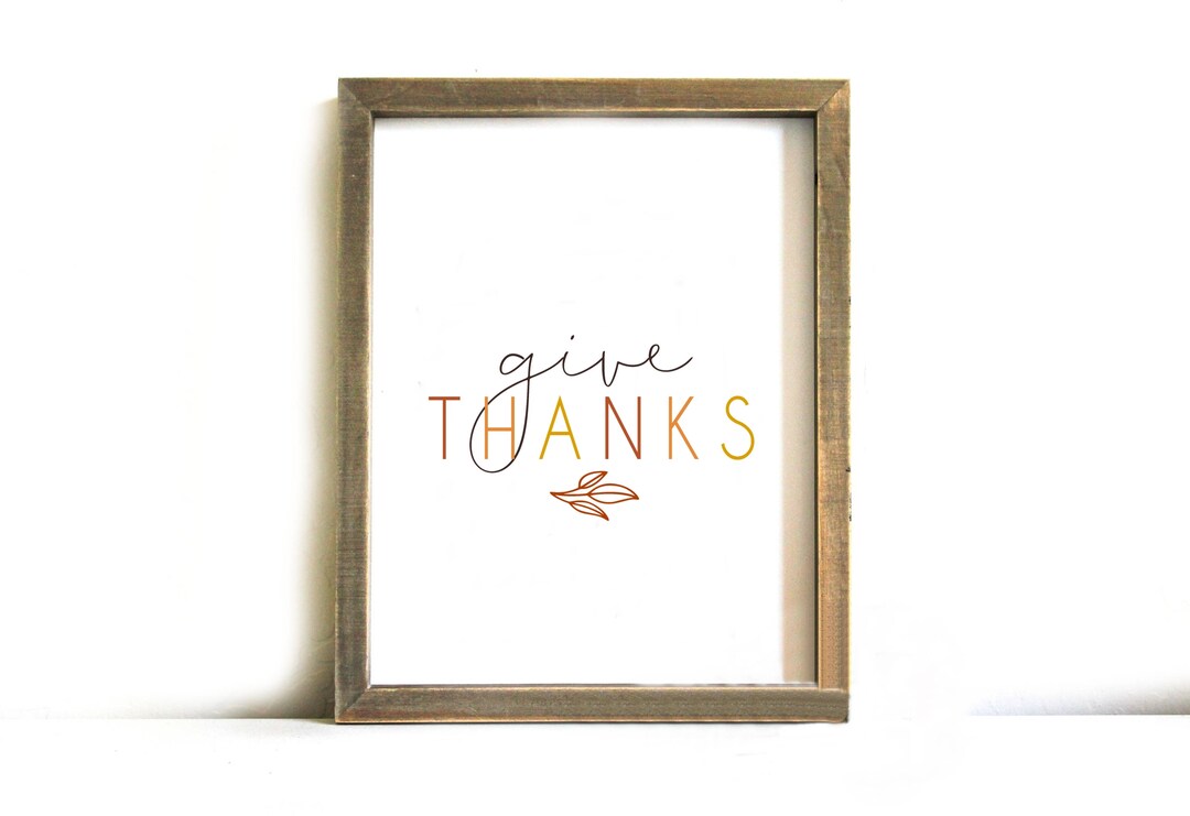 Thanksgiving Printable Sign - Fall Wall Art, Printable Art, Autumn ...