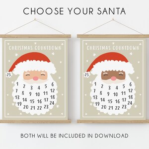 Printable Christmas Countdown - Christmas Sign, Printable Art ...