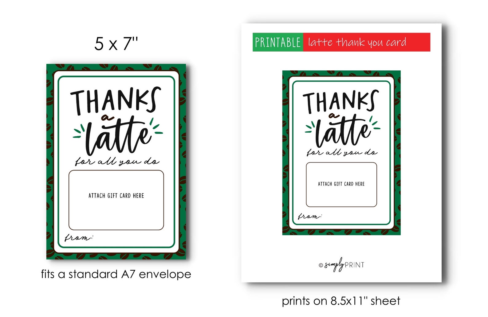 Printable Thank You Gift Card Holder Printable Thank You - Etsy