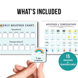 Printable Weekly Weather Chart for Kids, Printables for Kids, Printable ...