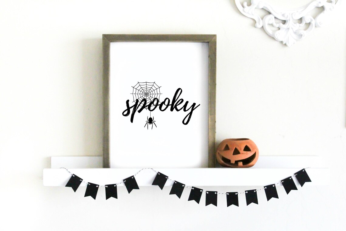 Halloween Printable Sign Halloween Wall Art Printable Art | Etsy