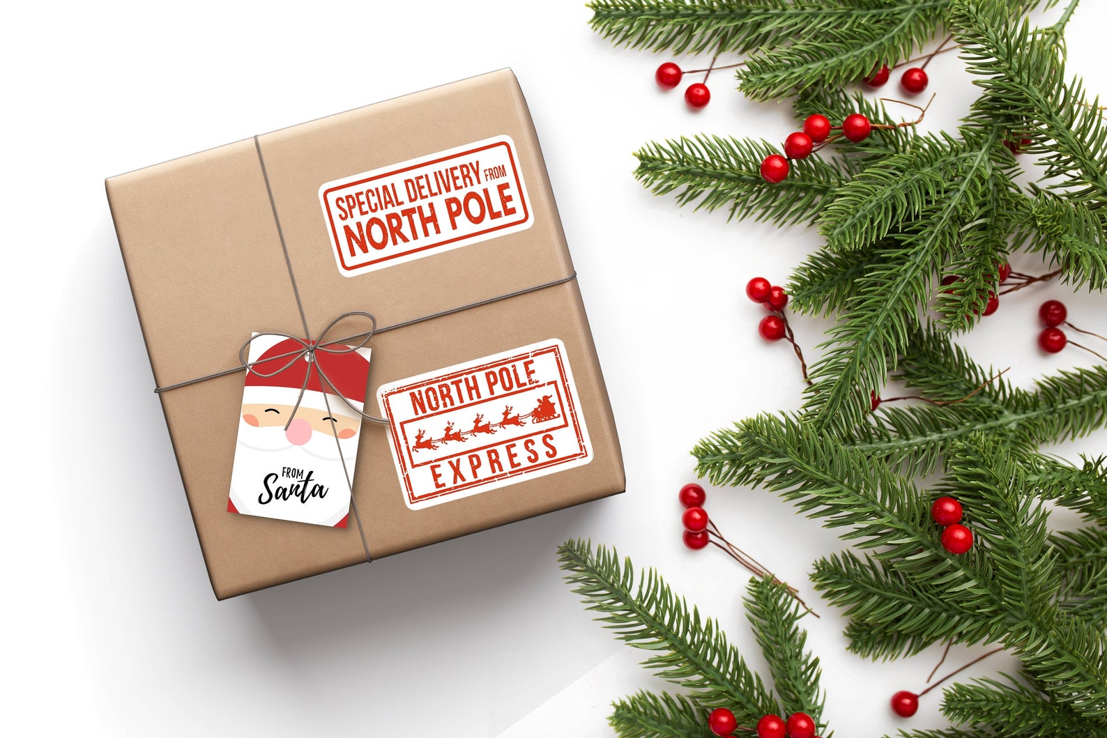 Printable North Pole Shipping Labels Printable Christmas - Etsy