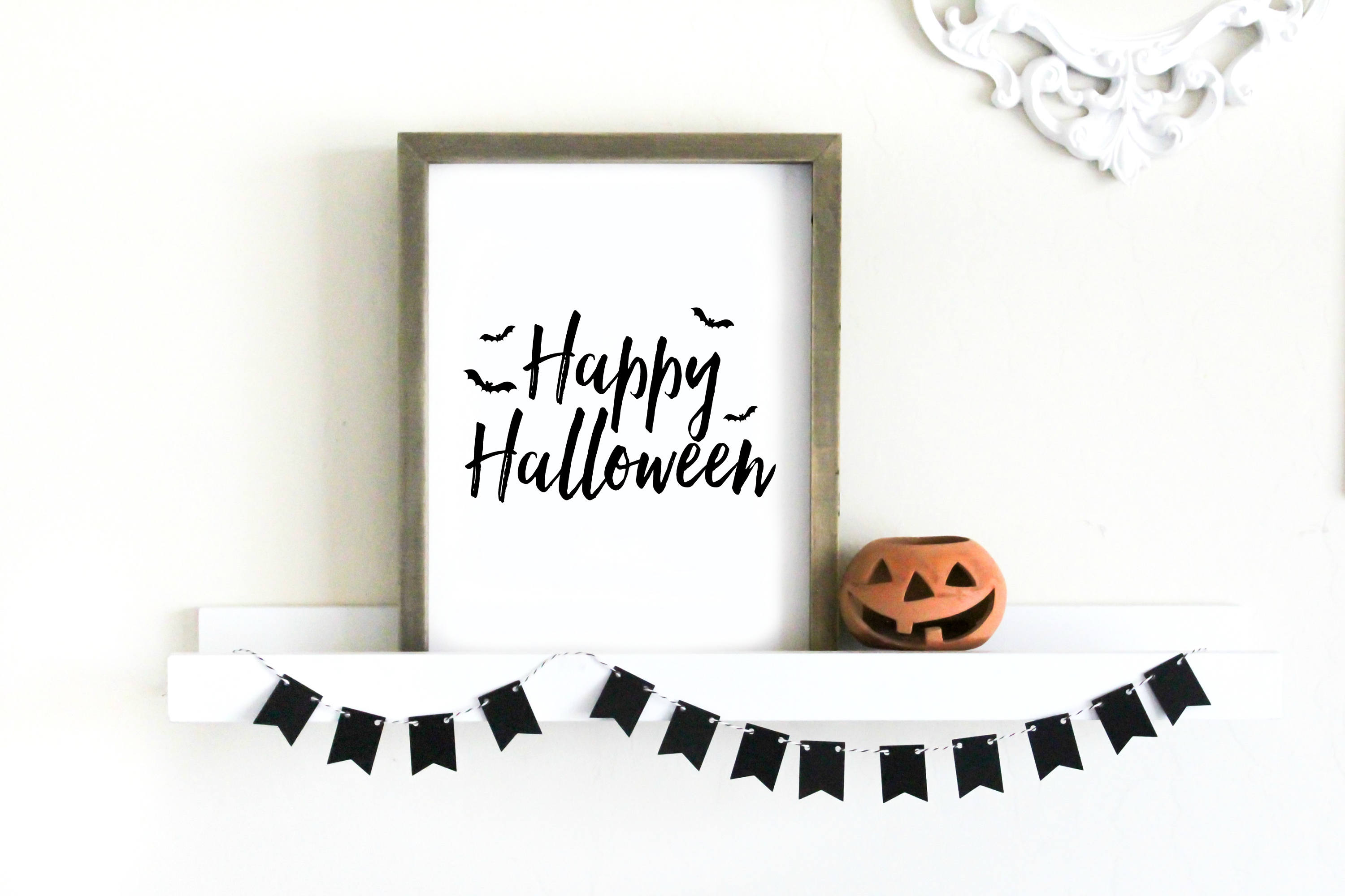 Halloween Printable Sign Halloween Wall Art Printable Art | Etsy