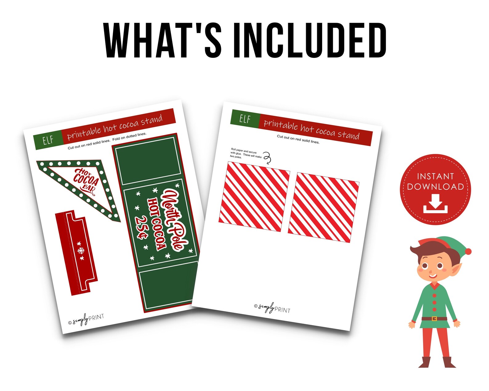 Elf Printable Hot Chocolate Stand - Printable Elf Props, Printable Elf ...