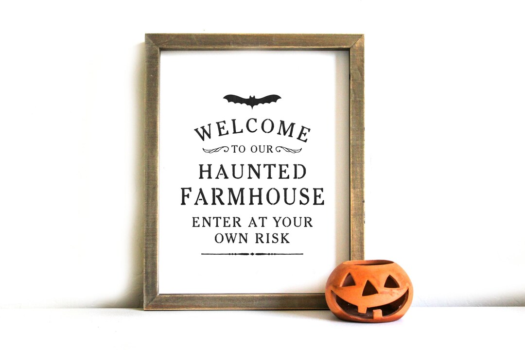 Halloween Printable Sign - Halloween Wall Art, Printable Art, Halloween ...