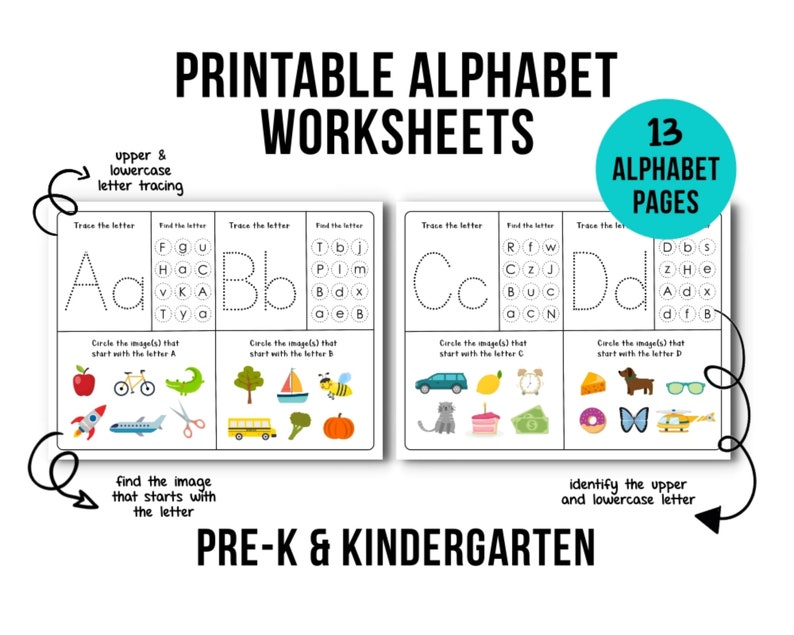 Printable Busy Book for Pre-k and Kindergarten Printables for | Etsy