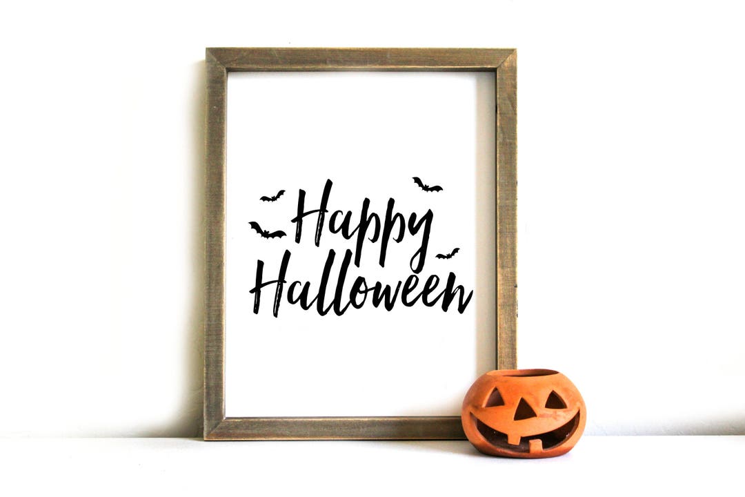 Halloween Printable Sign - Halloween Wall Art, Printable Art, Halloween ...