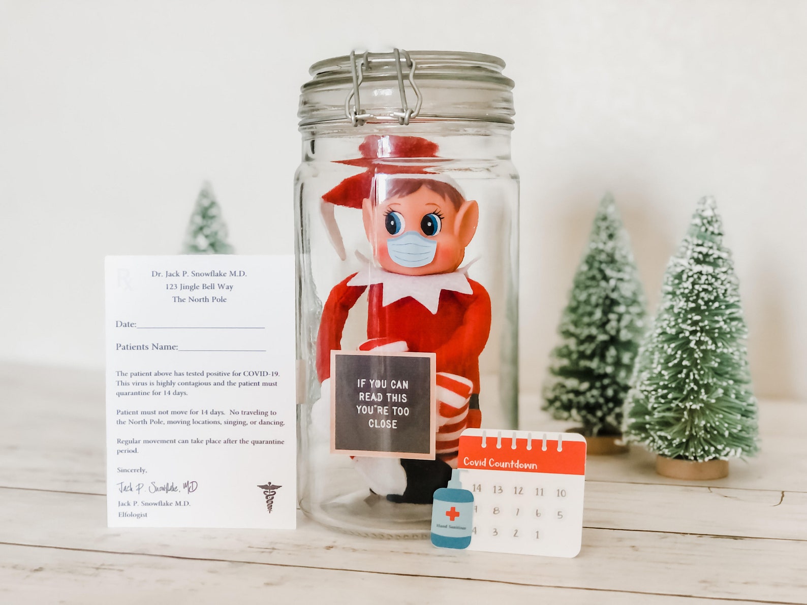 Elf Printable Quarantine - Printable Elf Prop, Printable Elf ...