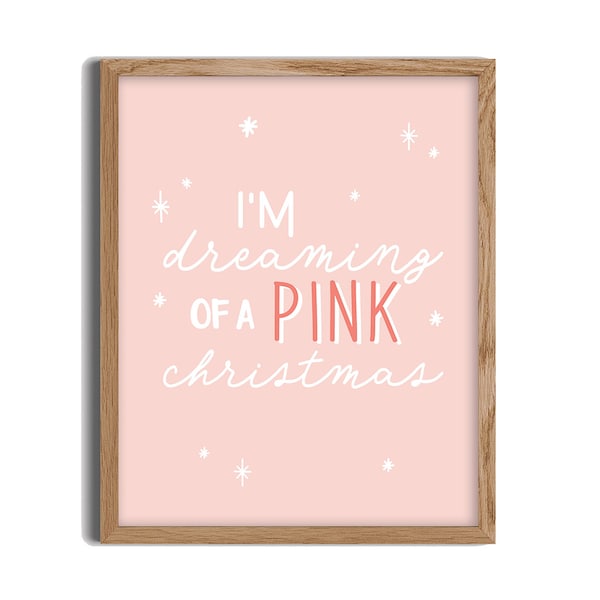 Pink Christmas Printables - Etsy