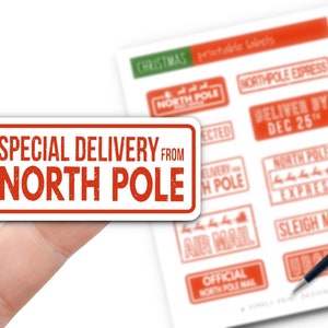 Printable North Pole Shipping Labels - Printable Christmas Package ...