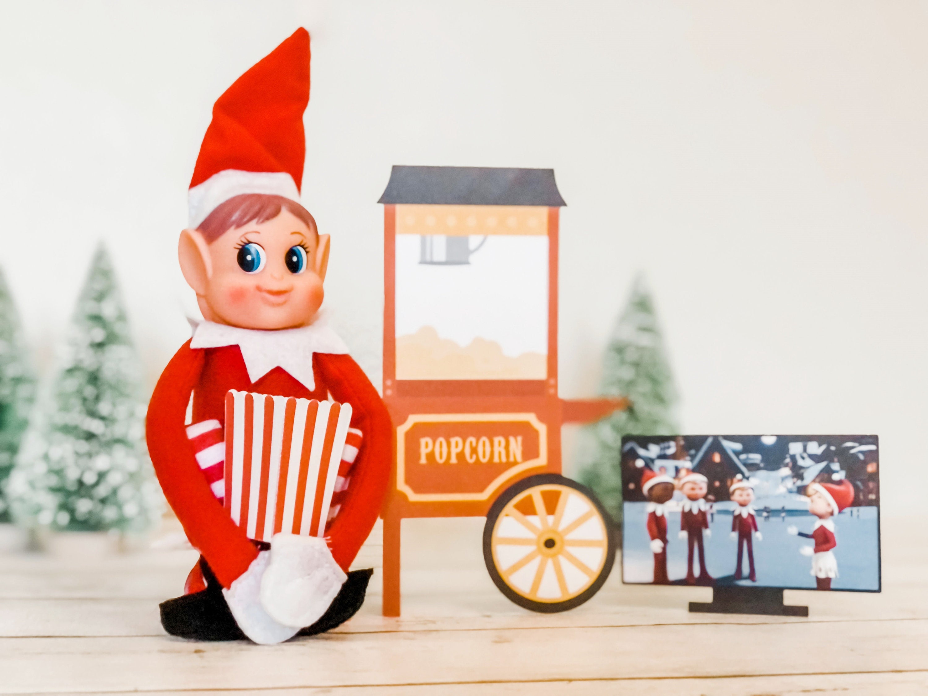 Elf Printable Movie and Popcorn Set Printable Elf Props - Etsy Australia
