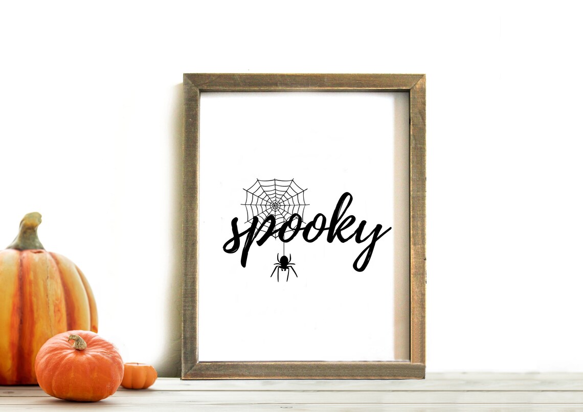 Halloween Printable Sign Halloween Wall Art Printable Art | Etsy