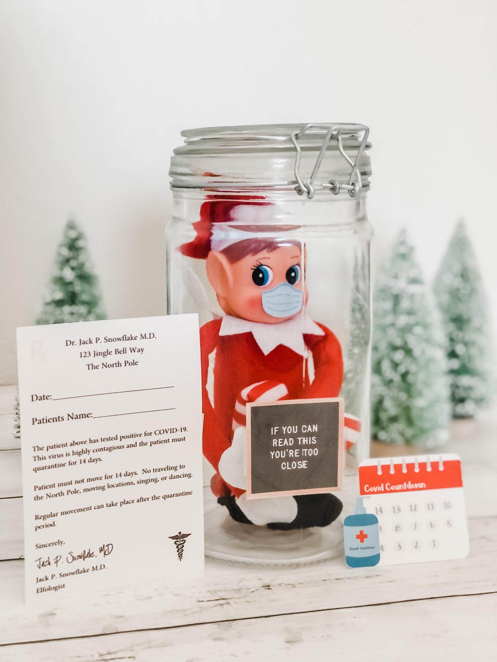 Elf Printable Quarantine - Printable Elf Prop, Printable Elf ...