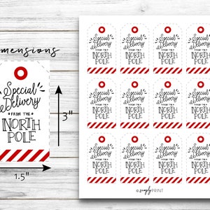 Printable North Pole Christmas Gift Tags - Christmas Tags, Christmas ...