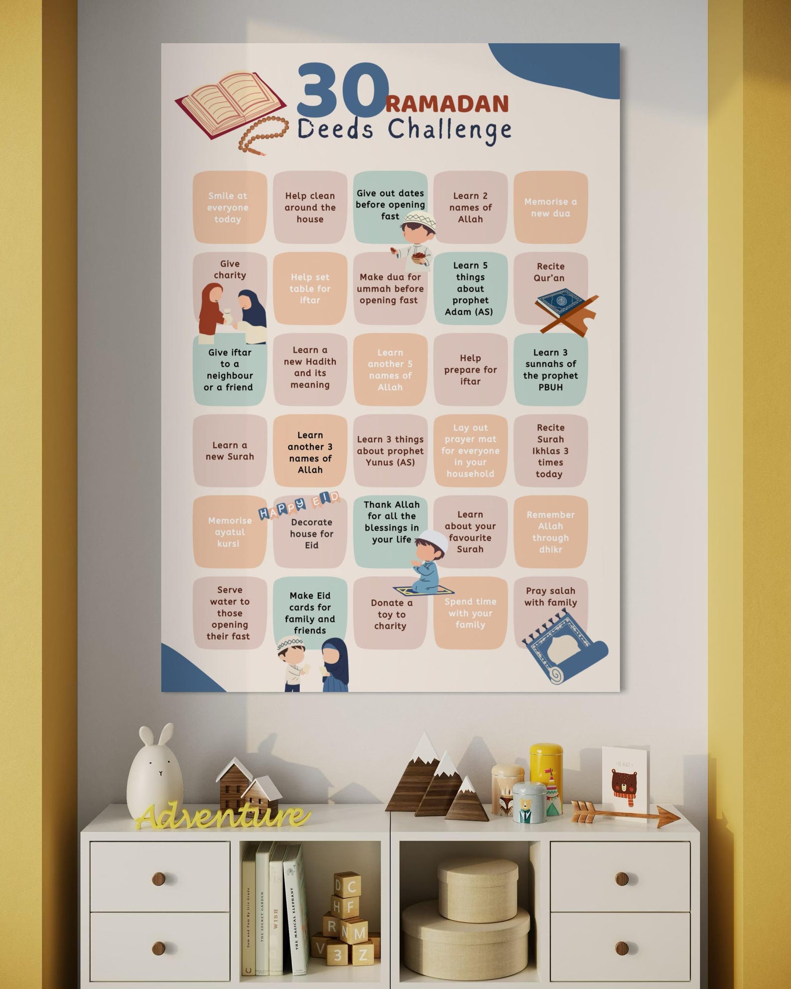 Kids Ramadan Challenge | 30 Good Deeds, Islamic Activity (PDF & PNG) - Etsy