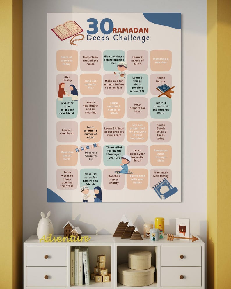 Kids Ramadan Challenge | 30 Good Deeds, Islamic Activity (PDF & PNG) - Etsy