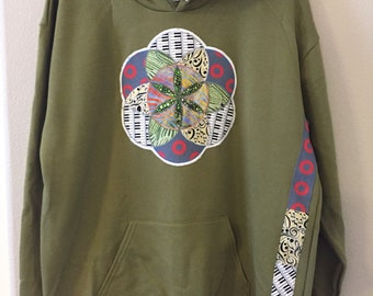 Patchwork hoodie | Etsy