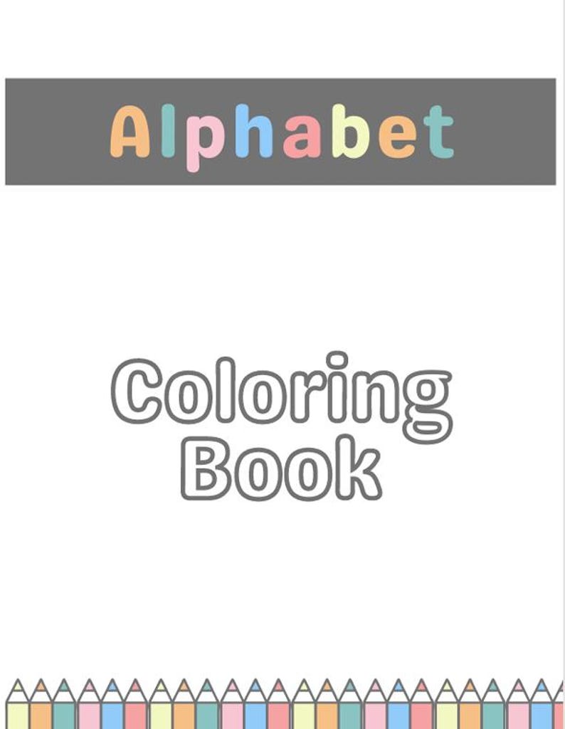 Alphabet Coloring Book - Etsy