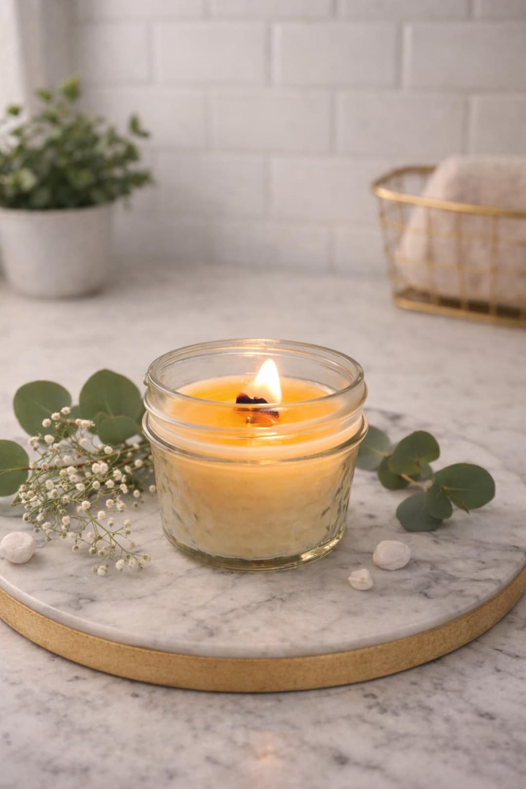 Grass Fed Beef Tallow Candle | Beeswax Blend, Wood Wick - Etsy