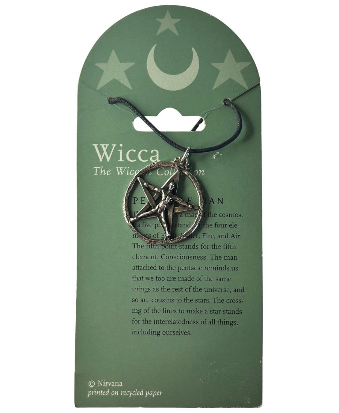 Vintage Wiccan Pendant- Pentacle Man - Etsy
